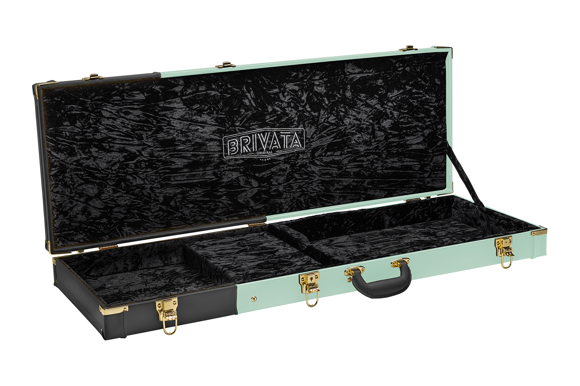 Brivata | Seafoam Green/Black Electric Stunner Modern Guitar Case
